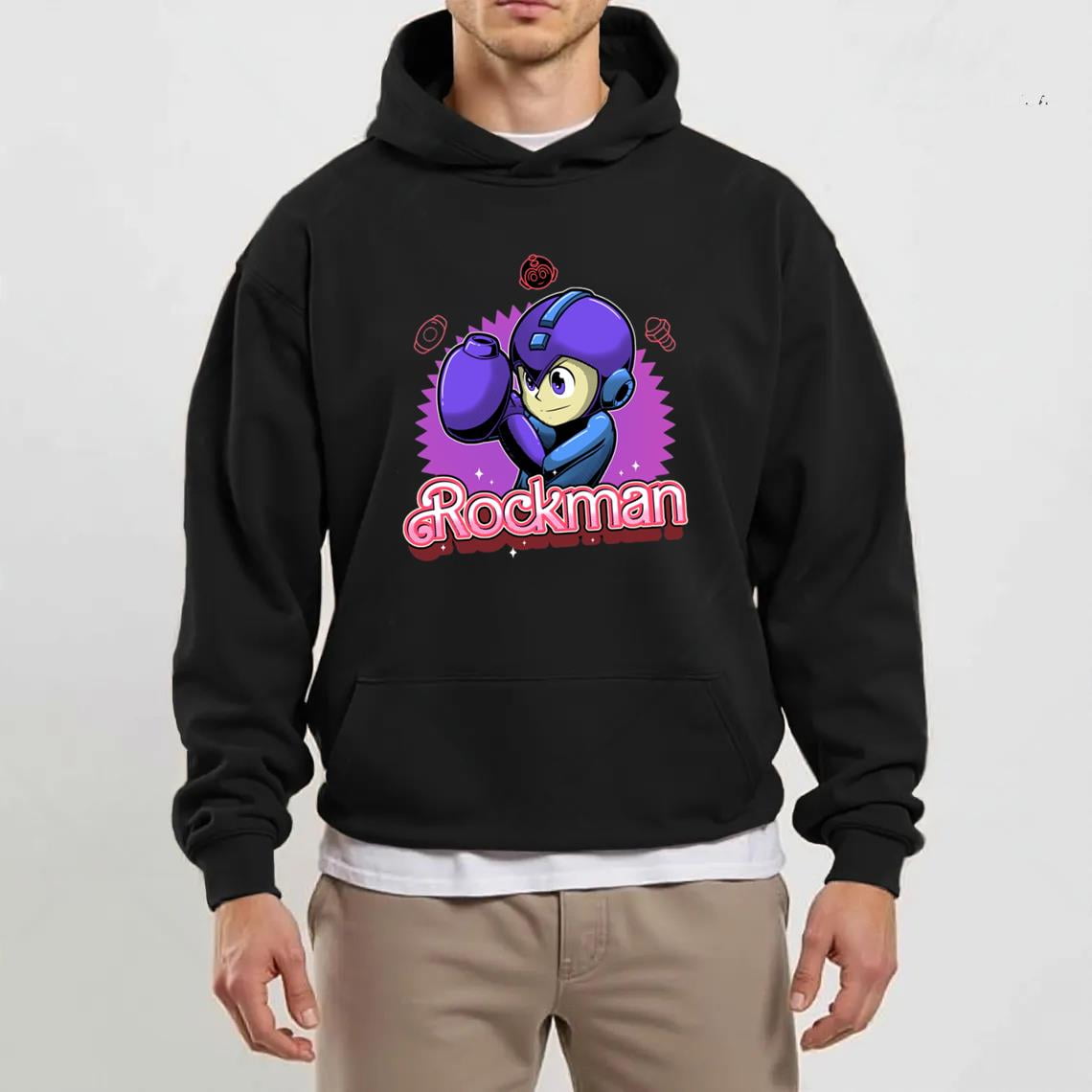 Blue Bomber T-Shirt Retro Gamer Hero with Classic Power Vibe, for men & women, up to size 5XL ...