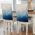 Blue Botanical Chair Back Covers, Spring Summer Farmhouse Retro Beige ...