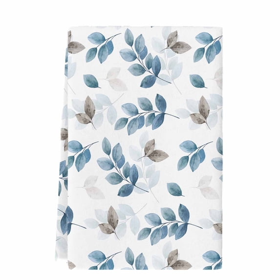 Blue Botanical Fall Kitchen Towels Set of 1, Absorbent Microfiber Dish ...
