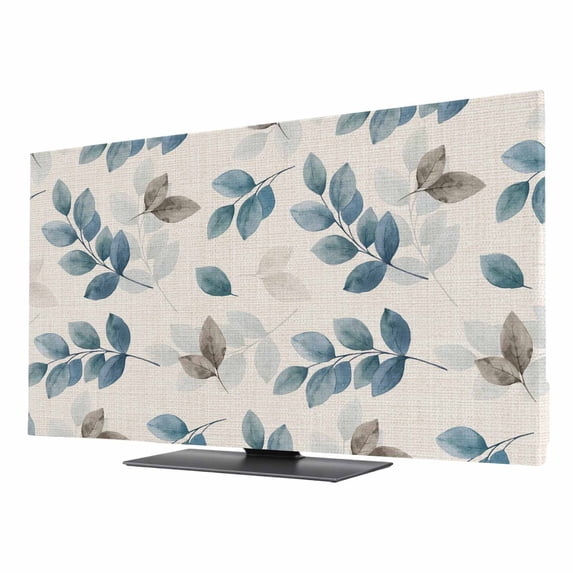 Blue Botanical Fall TV Cover for 32 Inch Screen,Stretch Fabric ...
