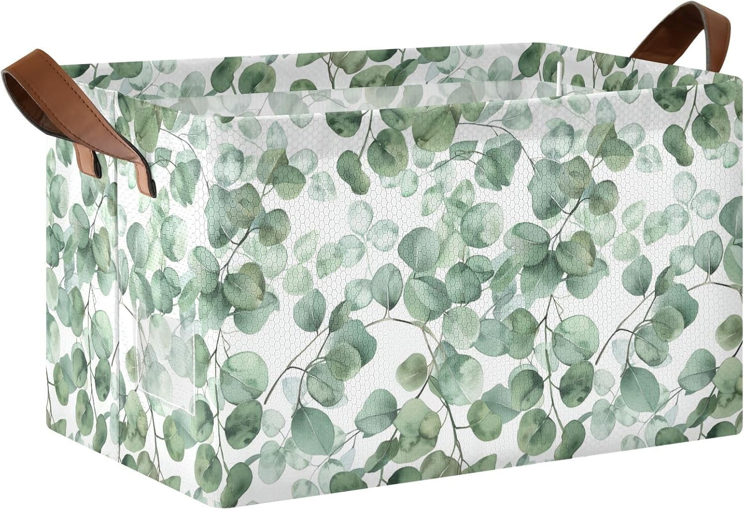 Blue Botanical Floral Wildflower Storage Bins for Shelves with Labels ...