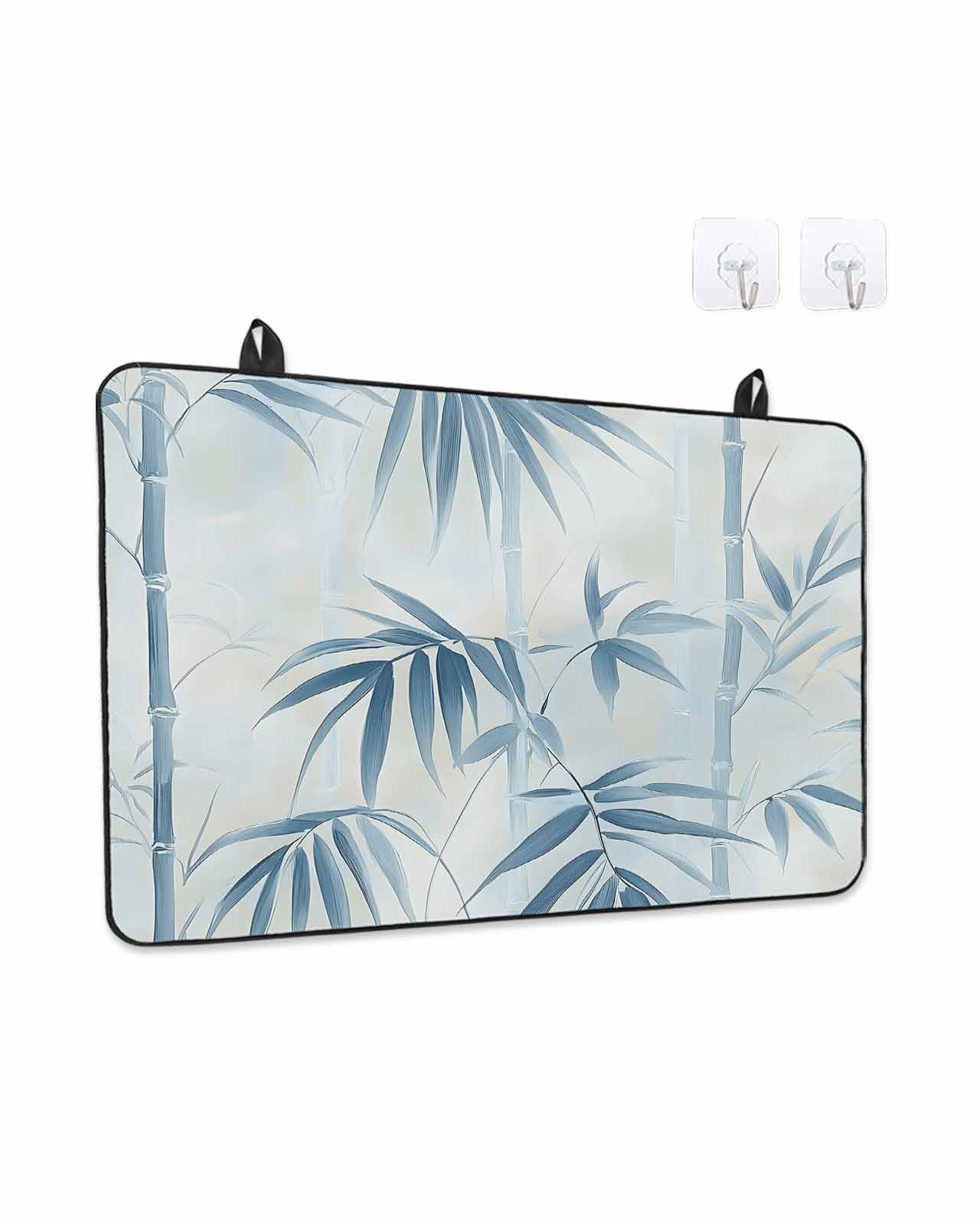 Blue Botanical Stove Top Covers for Electric Stove, Kitchen Glass ...