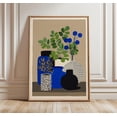 Blue Botanical Vase Print Modern Still Life Art Kitchen Decor - Walmart.com