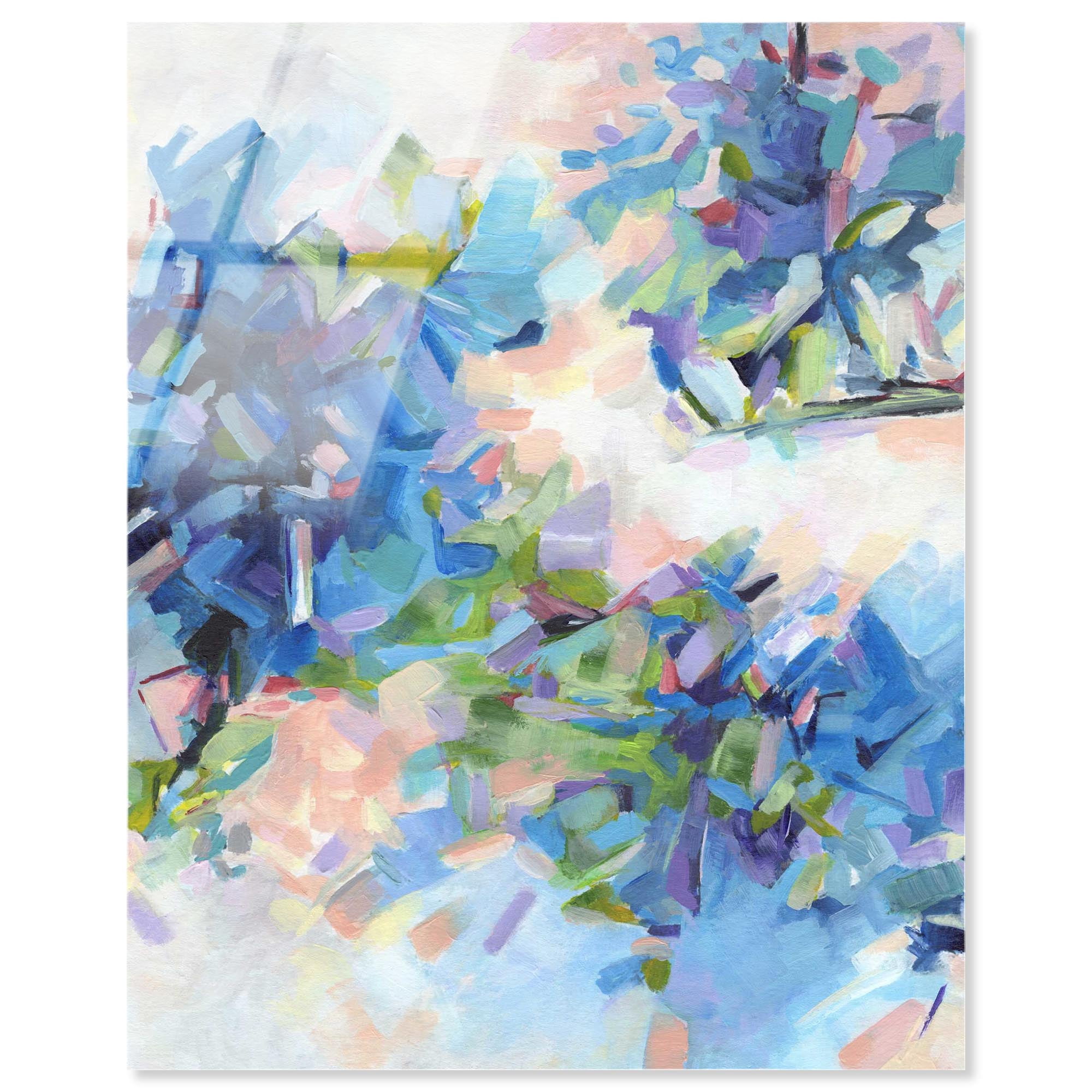 Blue Botanicals Acrylic Western Floral Art by Art Remedy, Ready to Hang ...
