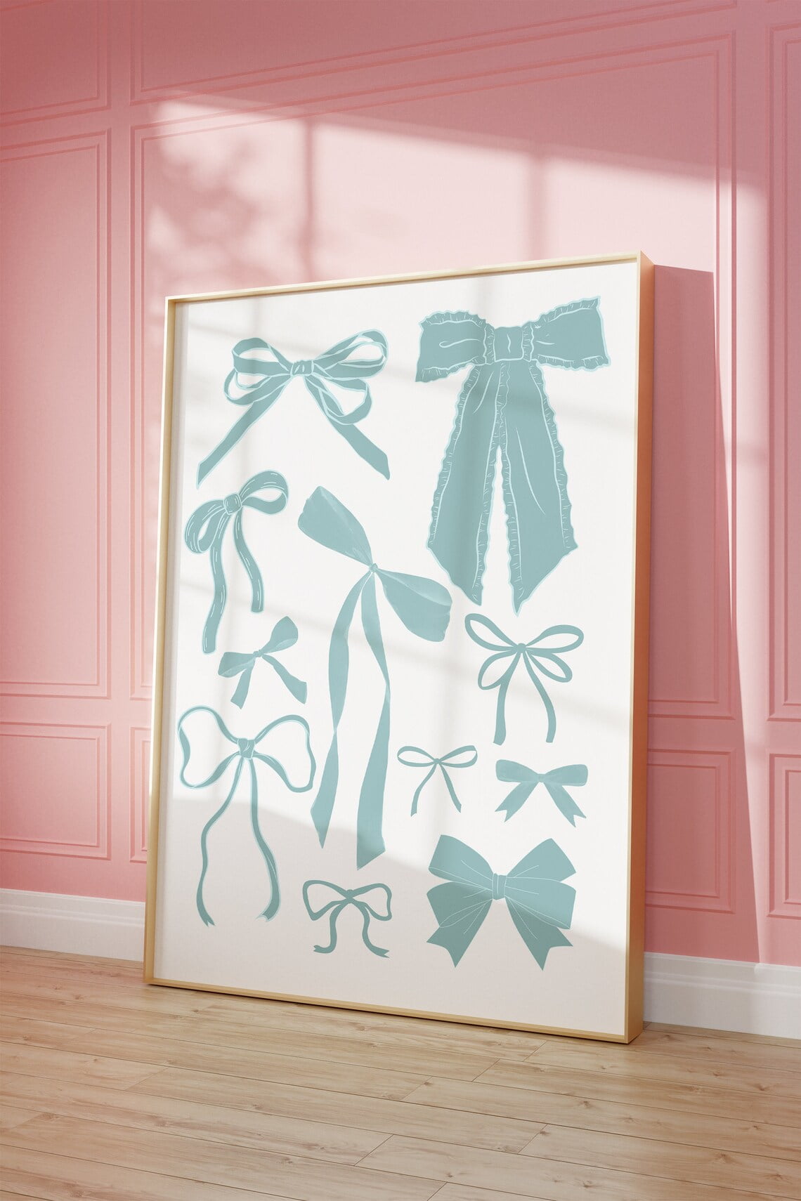 Blue Bow Coquette Hair Ribbon Coastal Cowgirl Decor Preppy Aesthetic ...