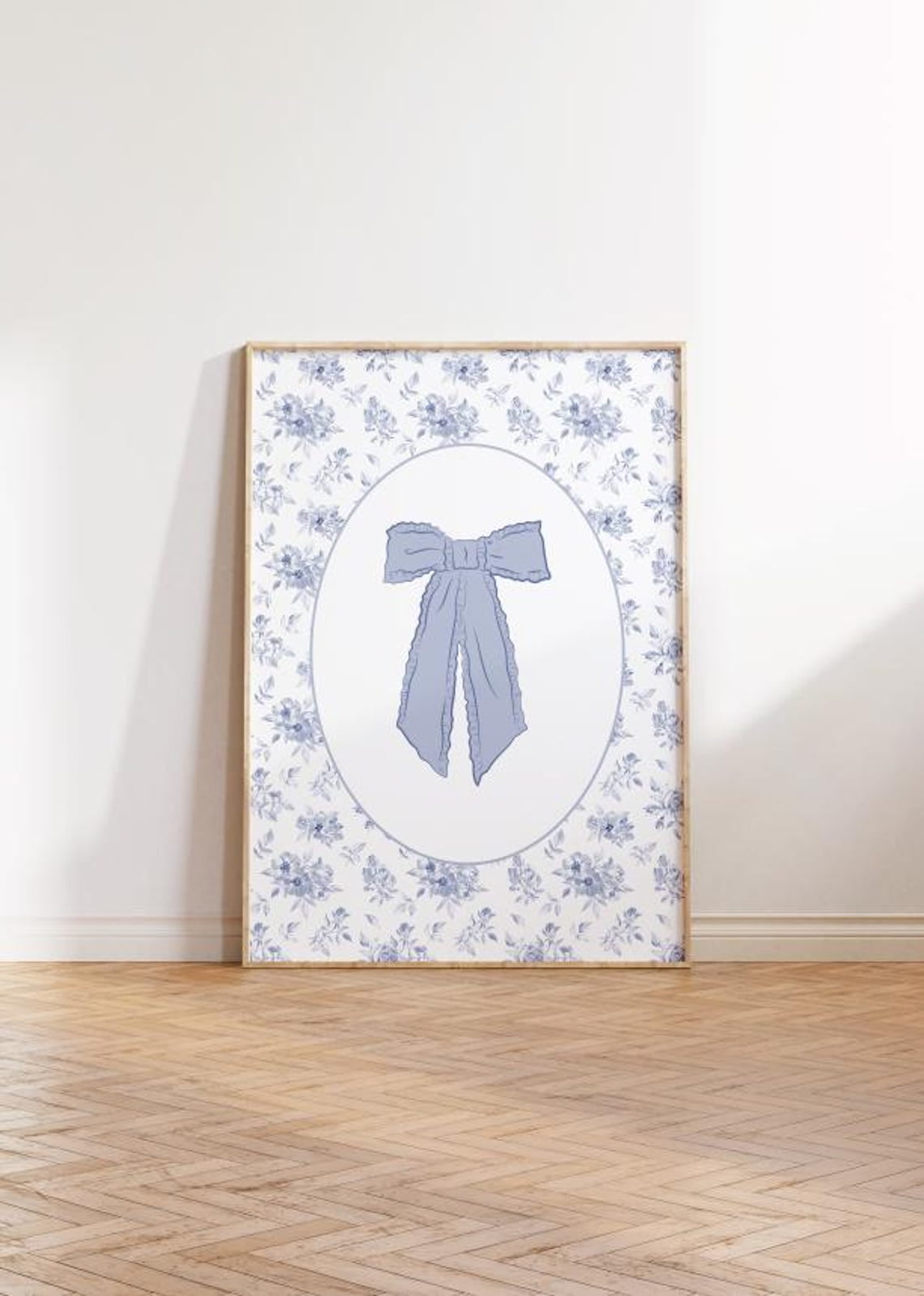 Blue Bow Coquette Hair Ribbon Coastal Cowgirl Decor Preppy Aesthetic ...