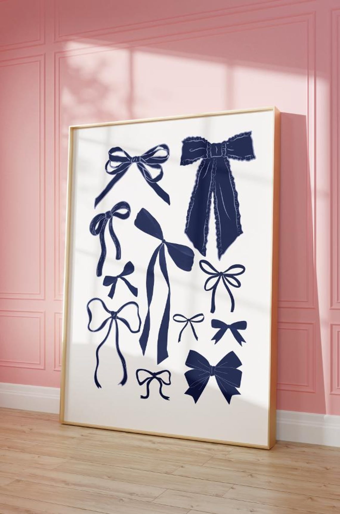 Blue Bow Coquette Hair Ribbon Coastal Cowgirl Decor Preppy Aesthetic ...