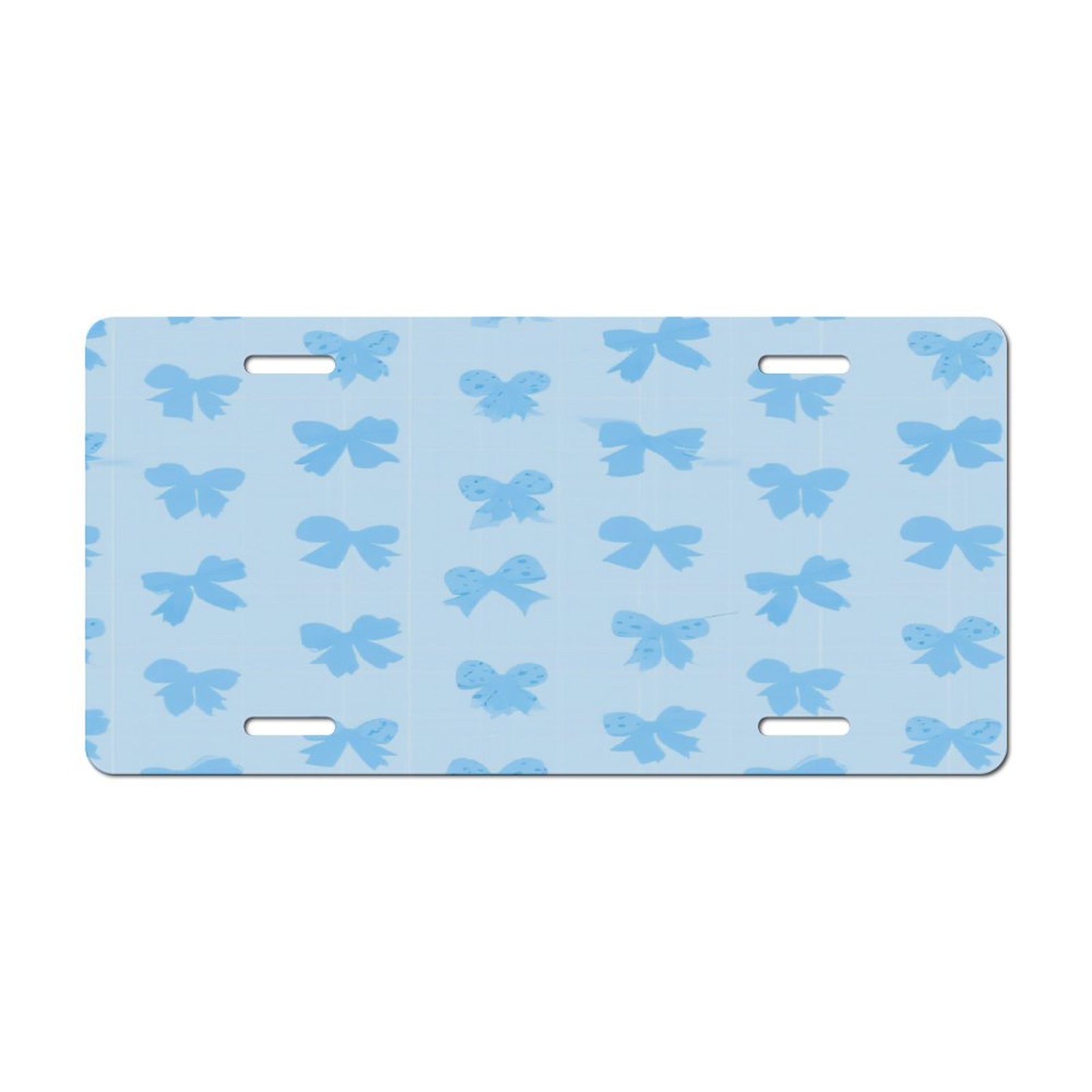 Blue Bow Pattern Background Car Decorative Front License Plate,Vanity ...