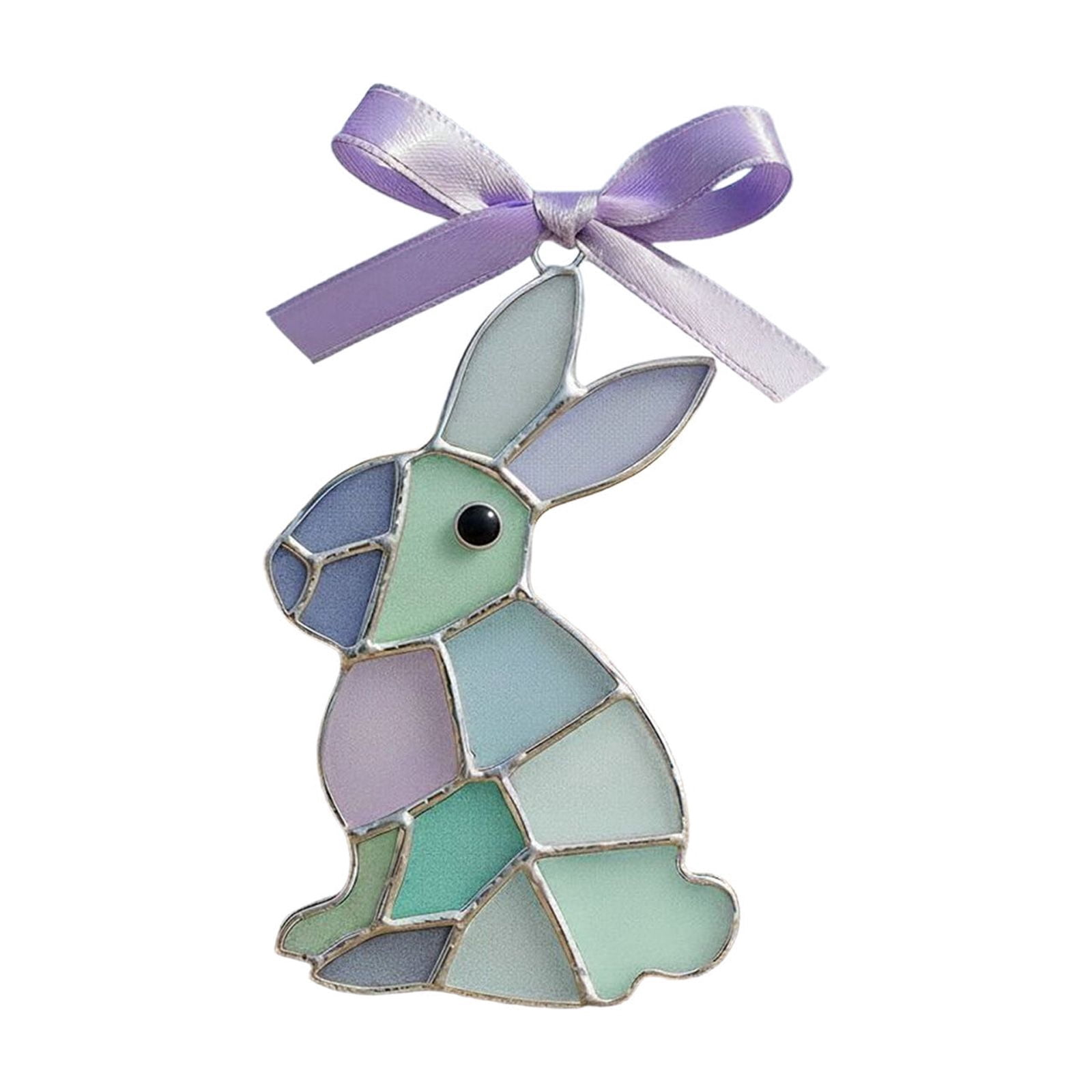 Blue Bow Ribbon Metal Twisted Wires Pendant Sea Glass Pendant - Walmart.com