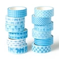 Blue Bow Washi Tape - 12 Pcs Watercolor Blue Bow Cherry Washi Colored ...