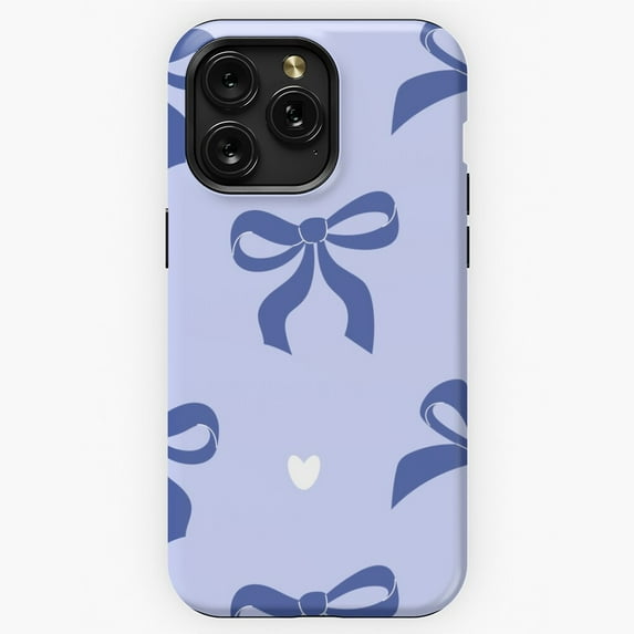 Blue Bows Coquette Soft Pastel Pattern iPhone Case 17 11 12 13 14 15 16 Pro Max - Walmart.com
