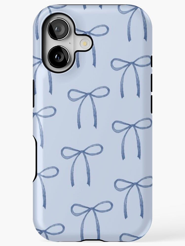 Blue Bows Ribbons Phone Case for iPhone 17 16 15 14 13 12 11 Pro Max ...