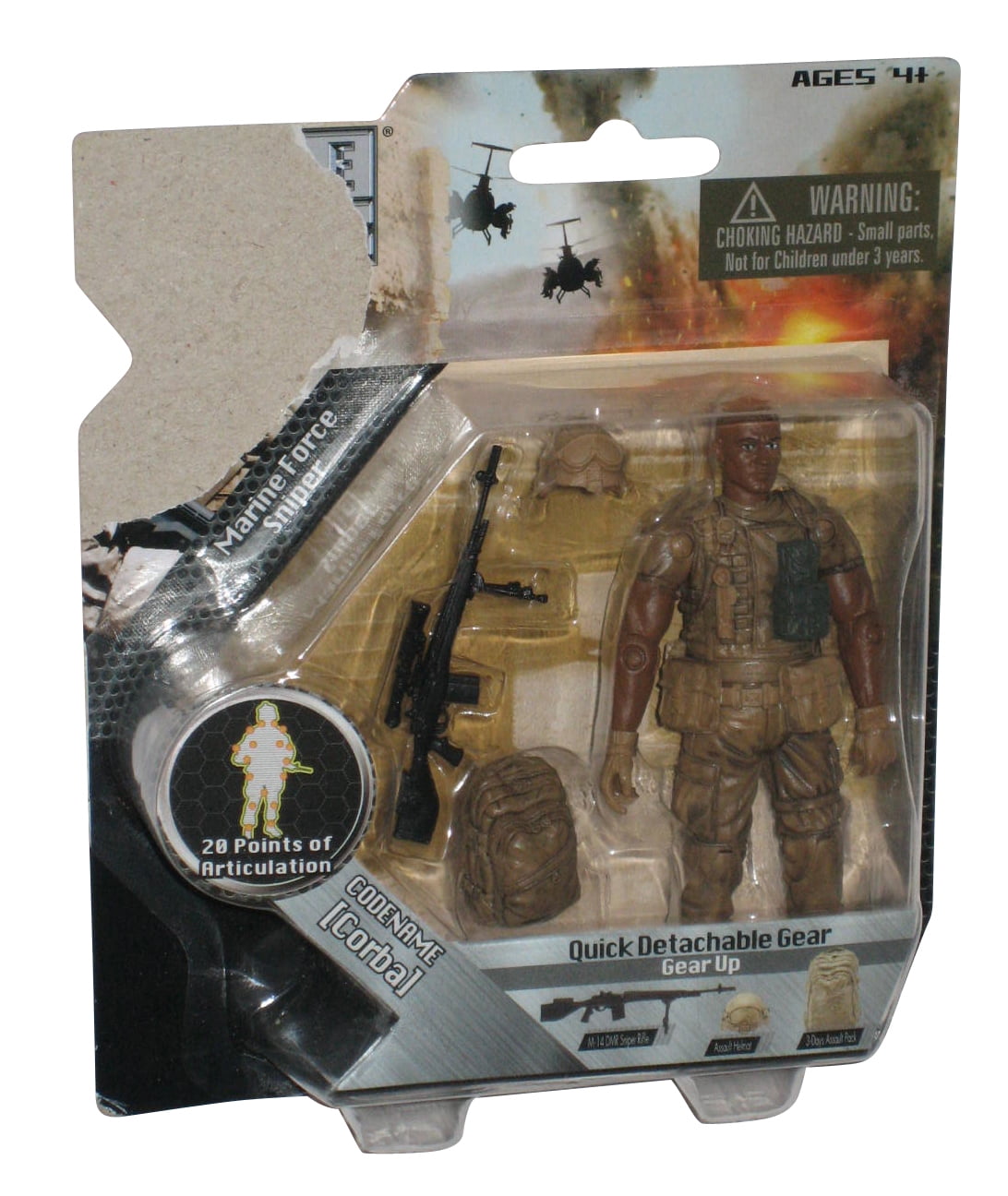 Blue Box Toys Elite Force Marine Sniper Action Figure, Blue Blue Box Toys Elite Force Marine Sniper Action Figure, Blue