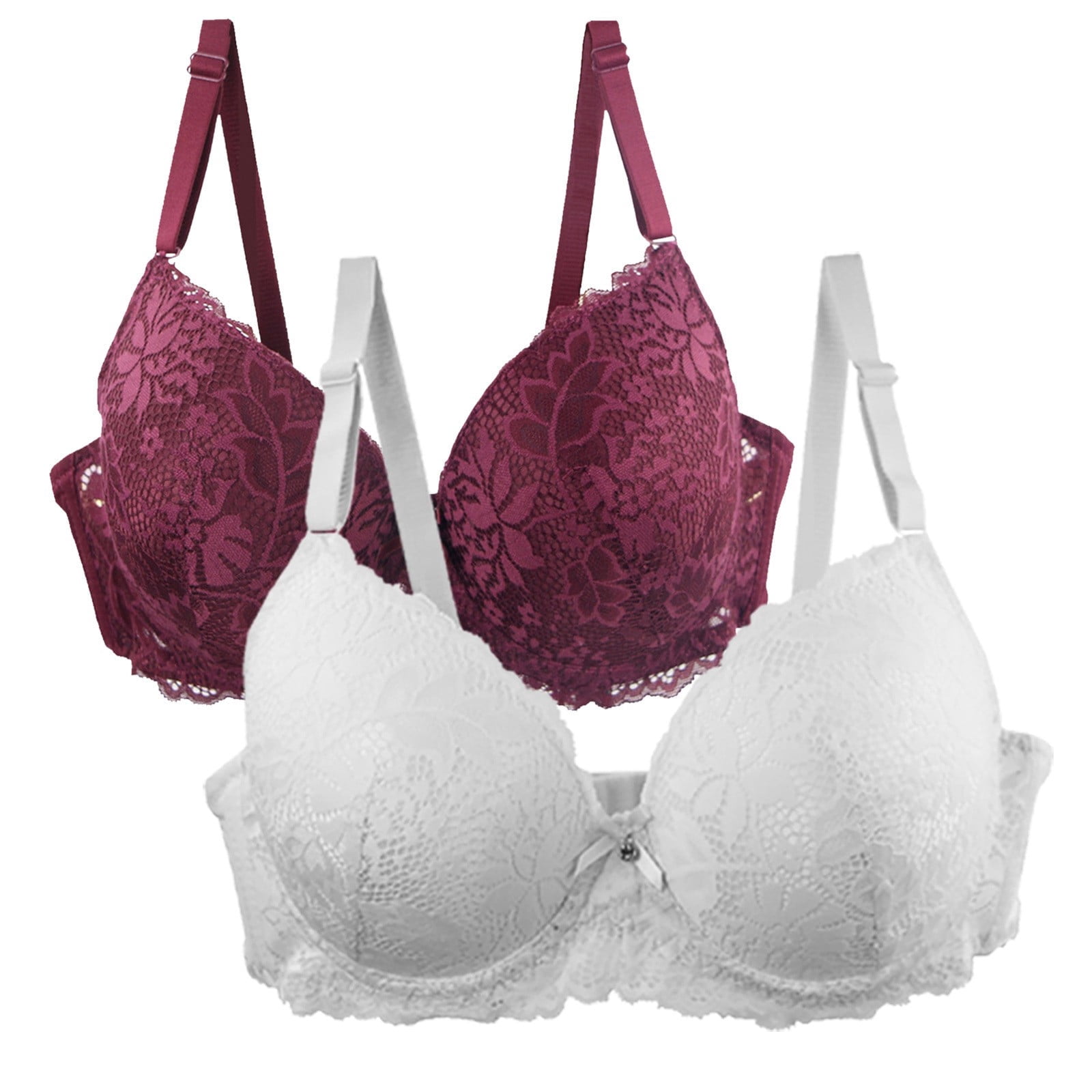 Blue Bra Pack Of 2 Women's Bra Set Lace Up Bra Set Comfortable Lace Bra ...