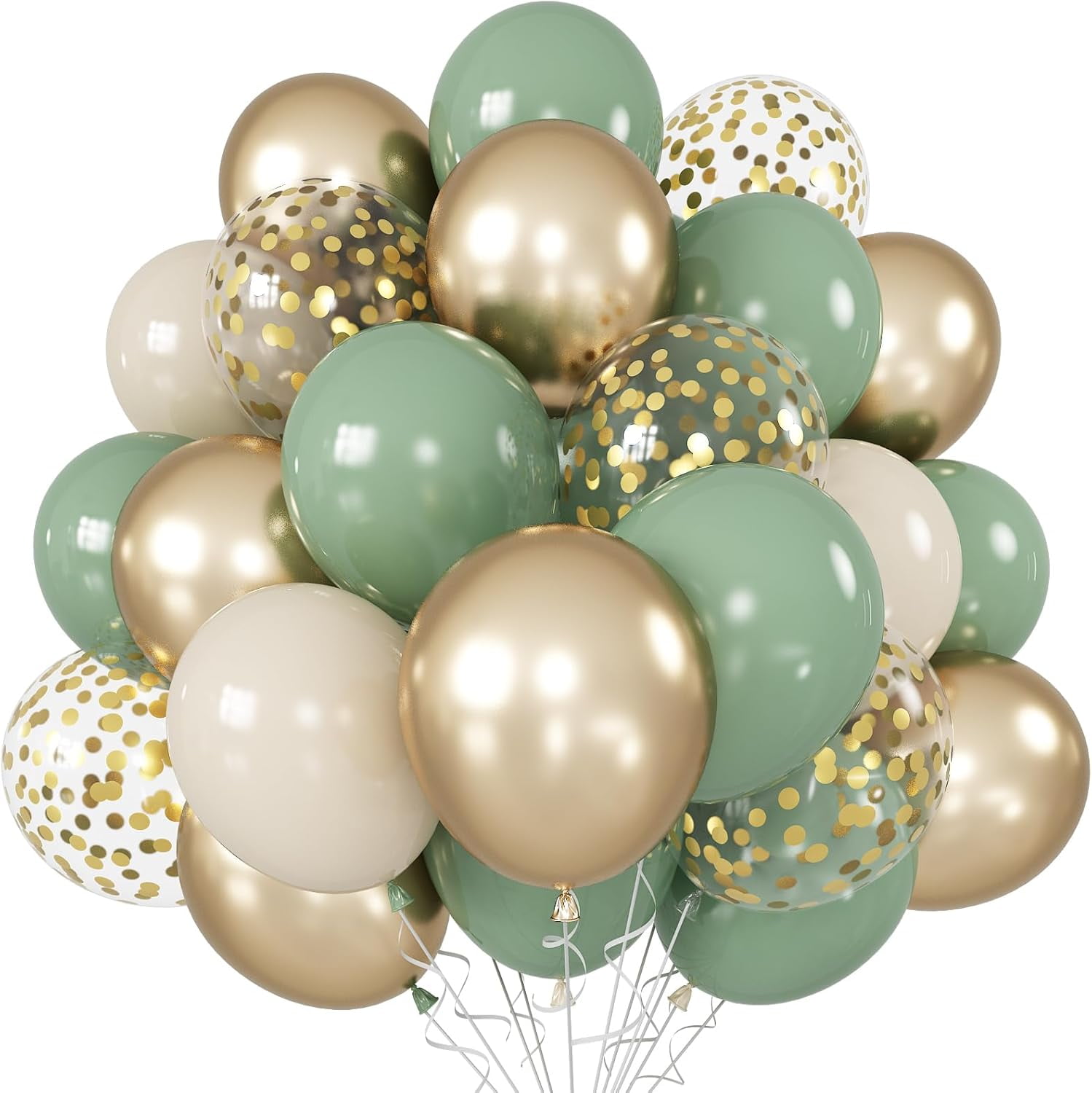 Blue and Brown Balloons, 60 PCS Pastel Macaron Blue White Sand Nude ...