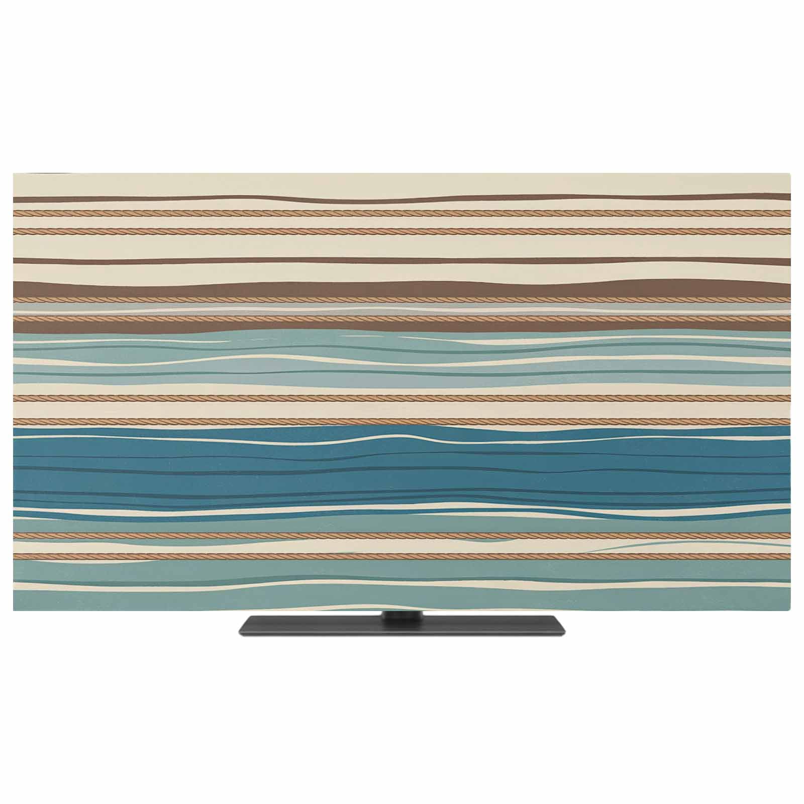 Blue Brown Beige TV Dust Cover,Stretchable TV Screen Desktop Computer ...