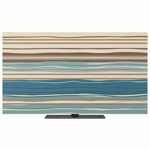 Blue Brown Beige TV Dust Cover,Stretchable TV Screen Desktop Computer ...