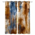 Blue Brown Blackout Curtains for Bedroom/Living Room, Thermal Insulated ...