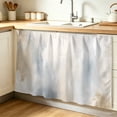Blue Brown Cabinet Curtain 32"Wx55"L, Dustproof Pantry Door Curtain ...
