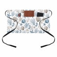 Blue Brown Coastal Half Waist Apron Beach Coral Starfish Shell Nautical ...