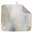 Blue Brown Dish Drying Mat for Kitchen Counter,Modern Abstract Oil ...