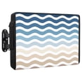 Blue Brown Gradient Outdoor TV Cover 48 to 50 Inch Water Ripple Striped ...
