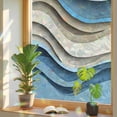 Blue to Brown Gradient Water Ripple Window Privacy Film, Rainbow Film ...