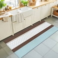 Blue Brown Moroccan Trellis Rectangle Rug 2'x6' Modern Abstract Art ...