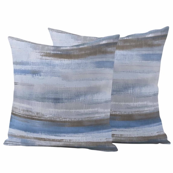 Blue Brown Ombre Outdoor Waterproof Pillow Covers, Vintage Shabby Blue ...