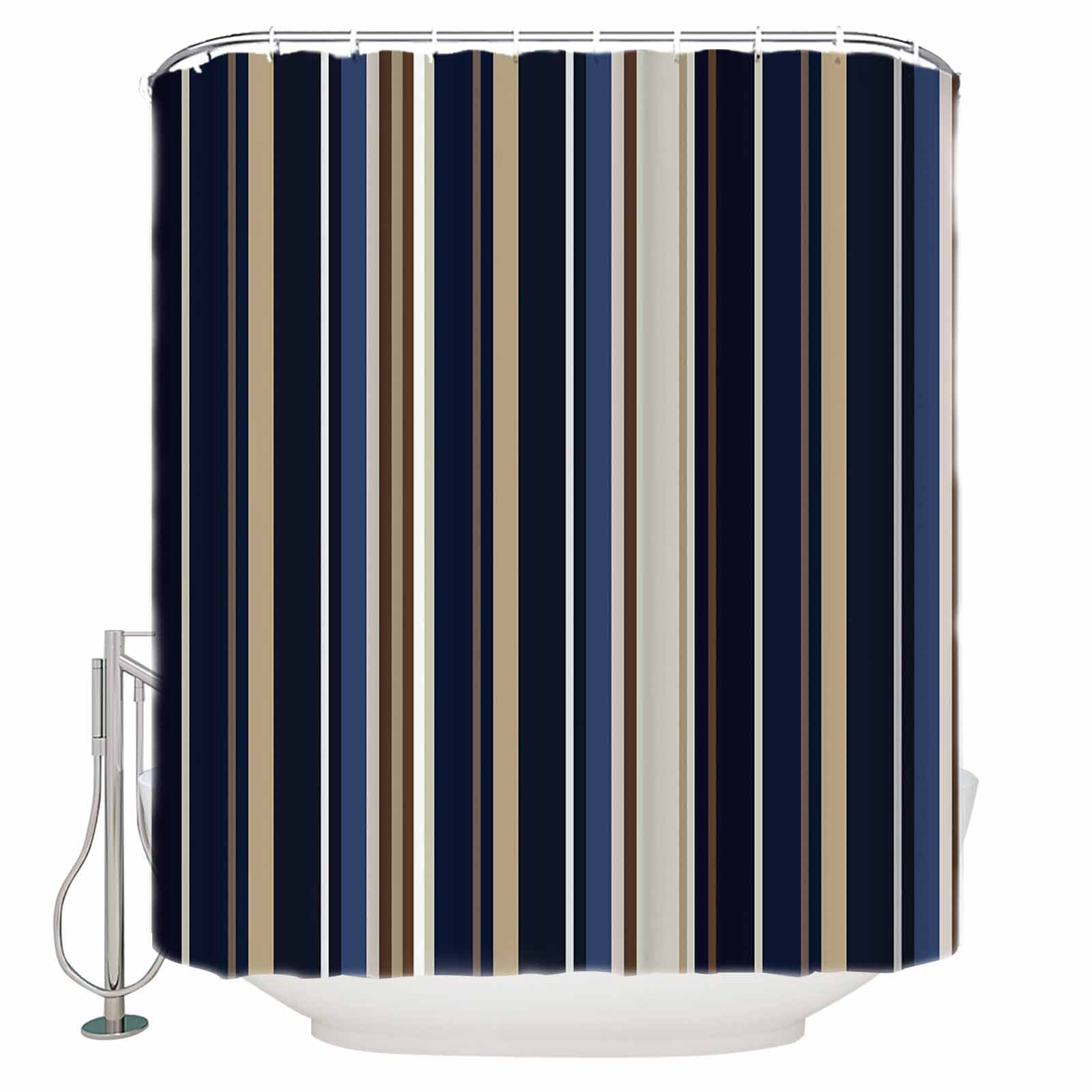 Blue Brown Shower Curtain
