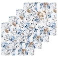 Blue Brown Spring Floral Kitchen Dish Towels for Drying Dishes Set of 4 ...