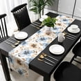 Blue Brown Spring Floral Table Runner 108 Inches Long - Summer ...