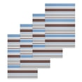 Blue Brown Striped Kitchen Dish Towels for Drying Dishes Set of 4 ...