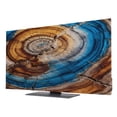Blue Brown TV Cover for 75 Inch Screen,Stretch Fabric Dustproof TV ...