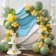 Blue Brown Waves Arch Backdrop Cover, 7.2FT, Abstract Water Ripple ...