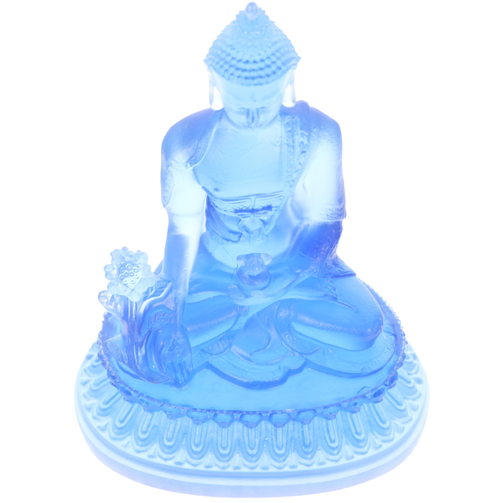 Blue Buddha Resin Figurine Buddhism Religious Statue Crafts Decor ...