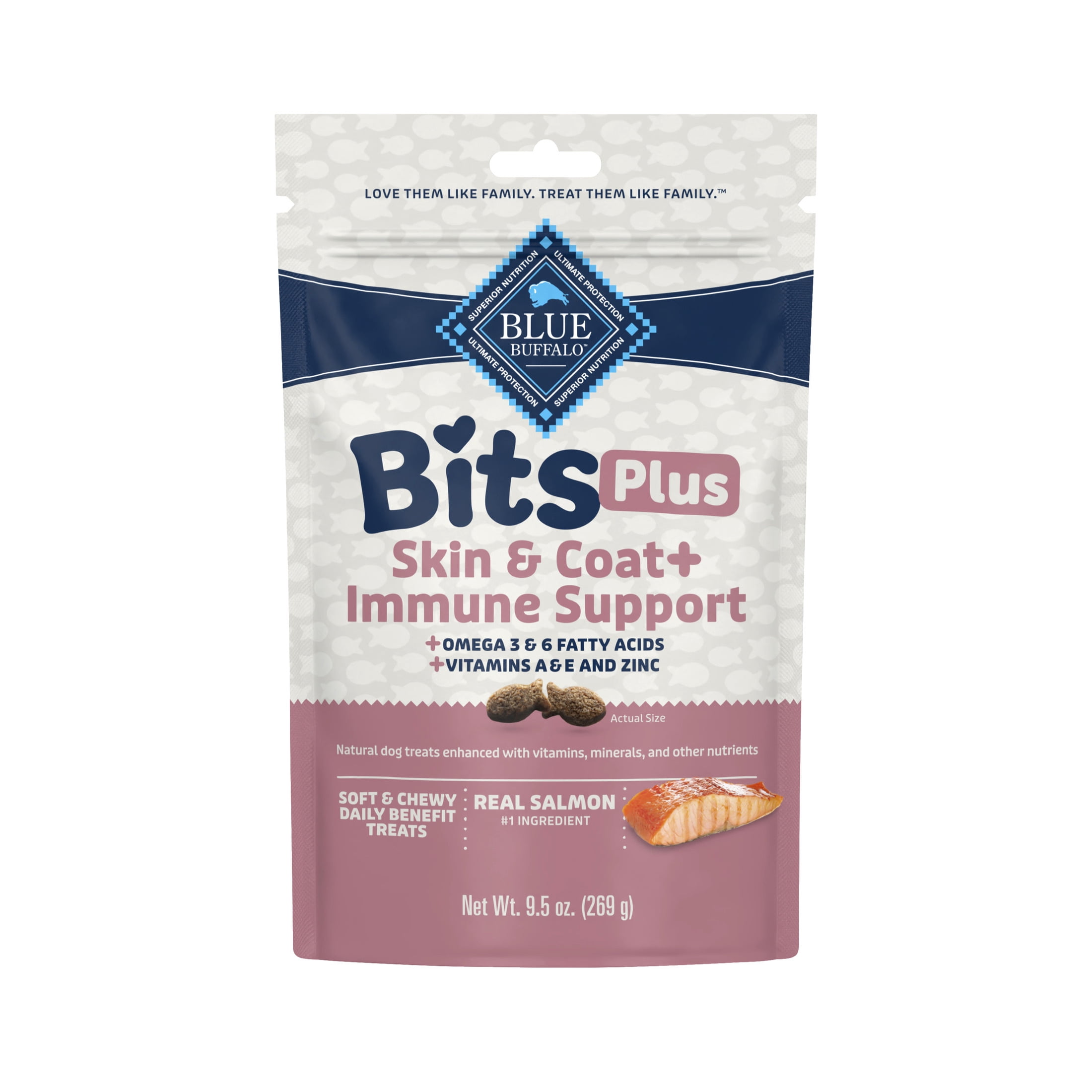 Blue Buffalo Dog Treats Blue Bits Plus Skin Coat and Immune Support ...