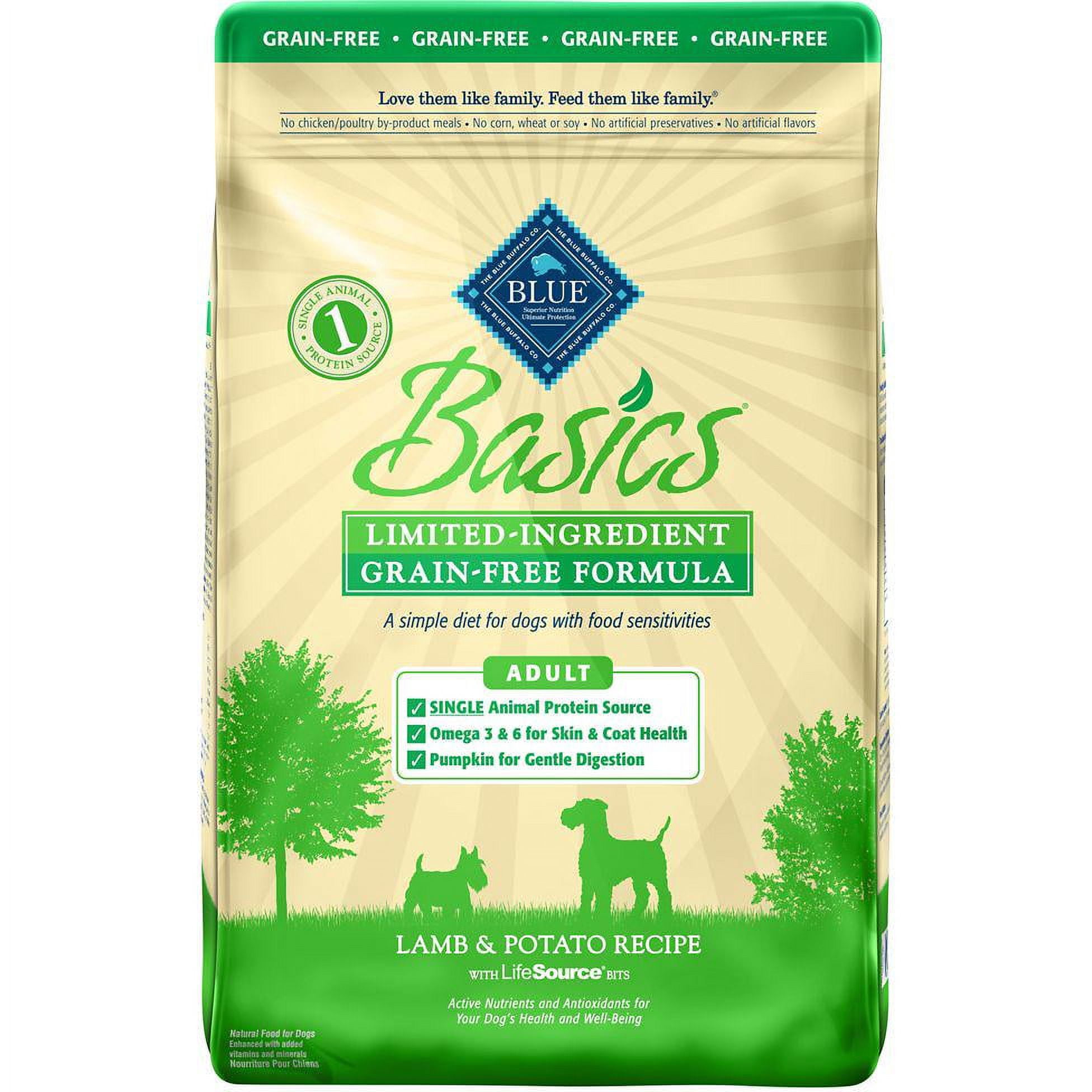 Blue Buffalo Basics Adult Grain-Free Limited Ingredient Lamb and Potato ...