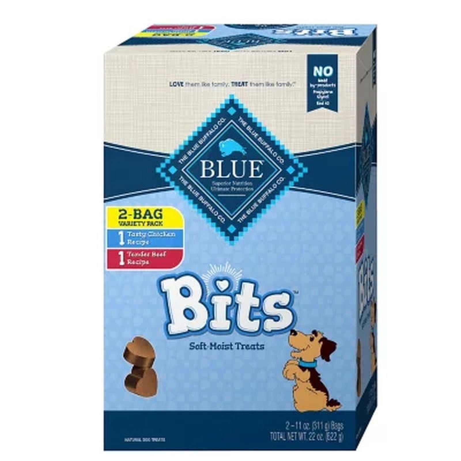 Blue Buffalo Blue Bits Soft-Moist Training Treats, Chicken & Beef ...
