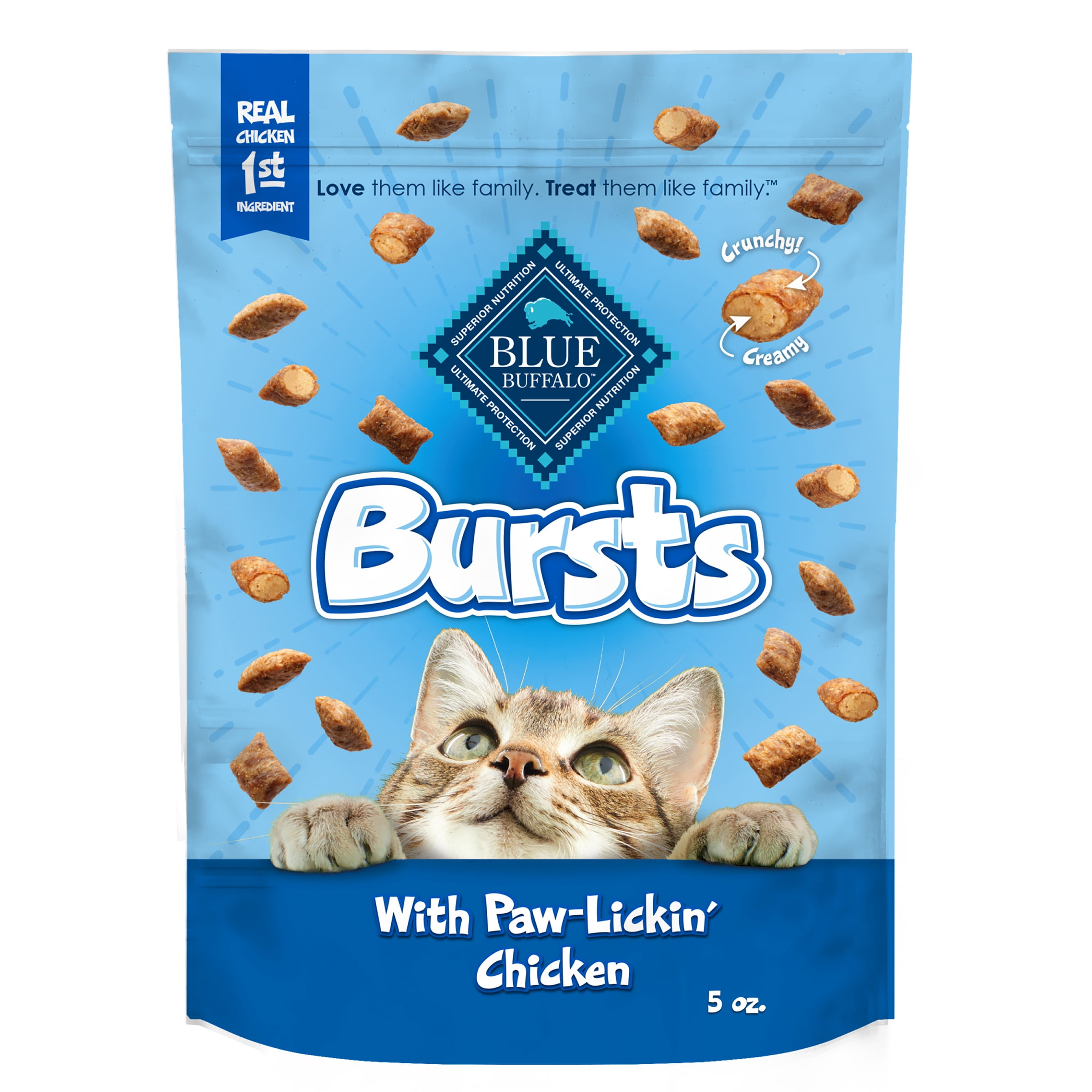 Blue Buffalo Chicken Crunchy Cat Treats 5 oz with Real Chicken, Crunchy ...