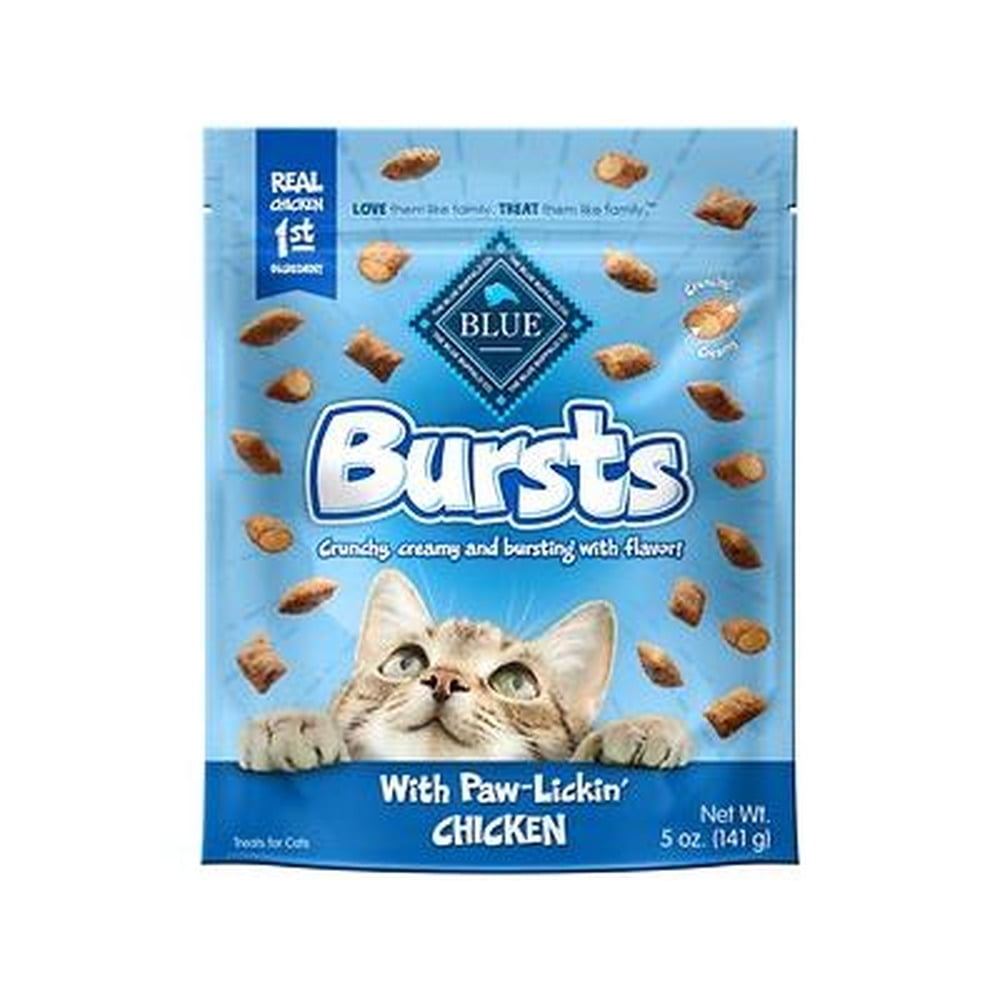 Blue Buffalo Bursts Feline Chicken Flavour Cat Treats (Pack of 48 ...