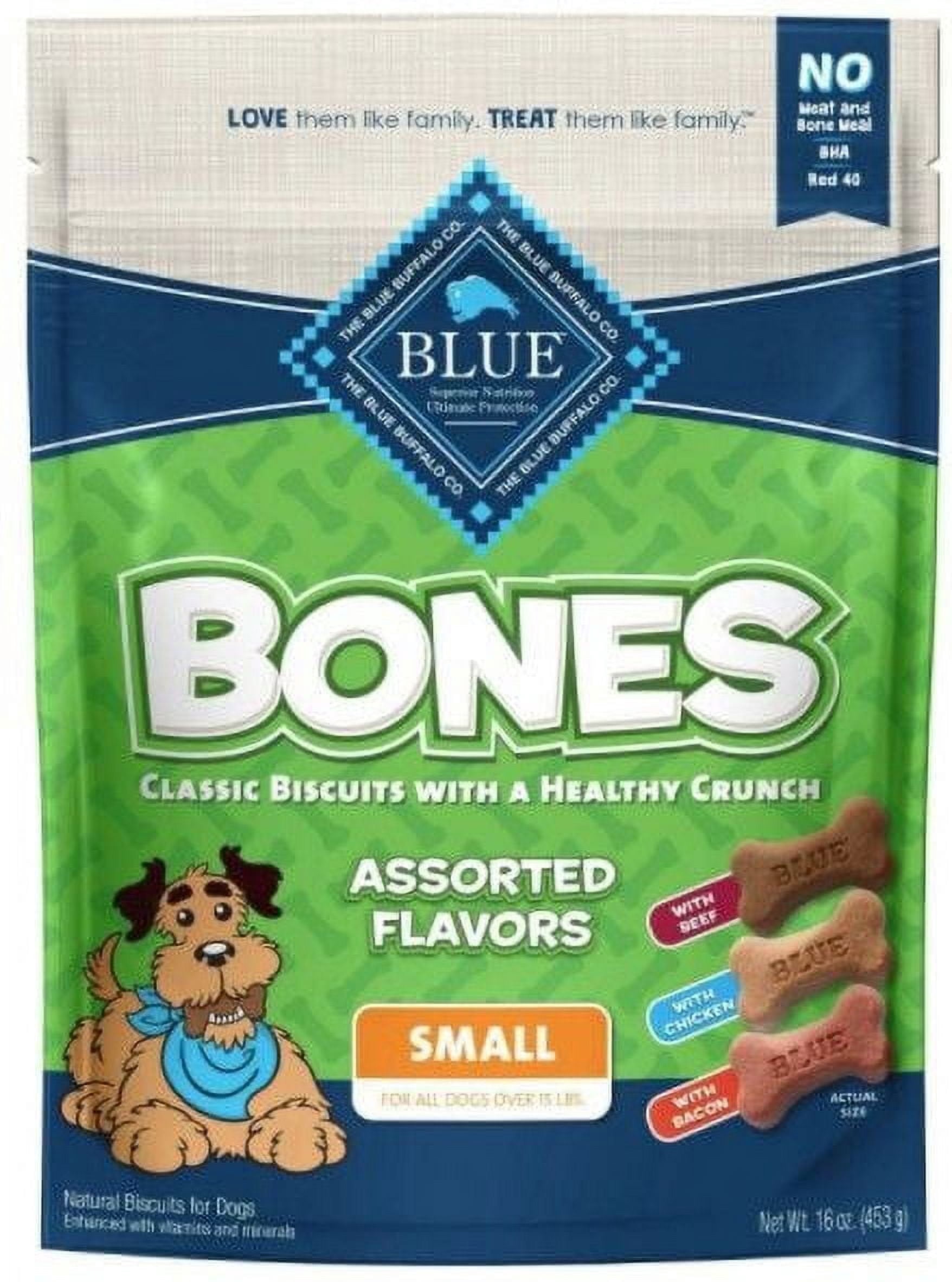 Blue Buffalo Classic Bone Biscuits Assorted Flavors Small 16 oz Pack of ...