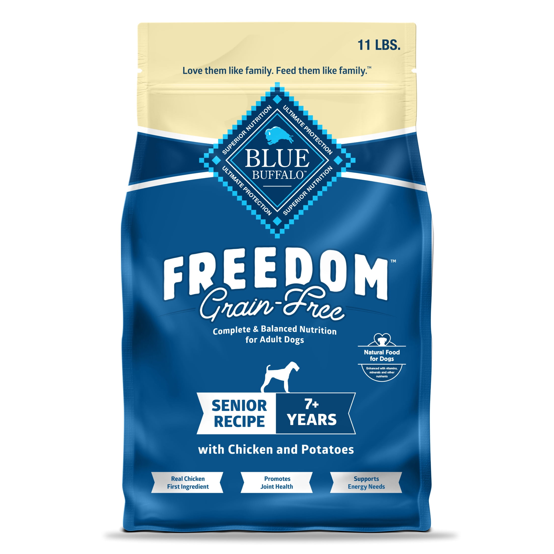 Free Shipping! Blue Buffalo Senior Dry Dog Food with Chicken and ...