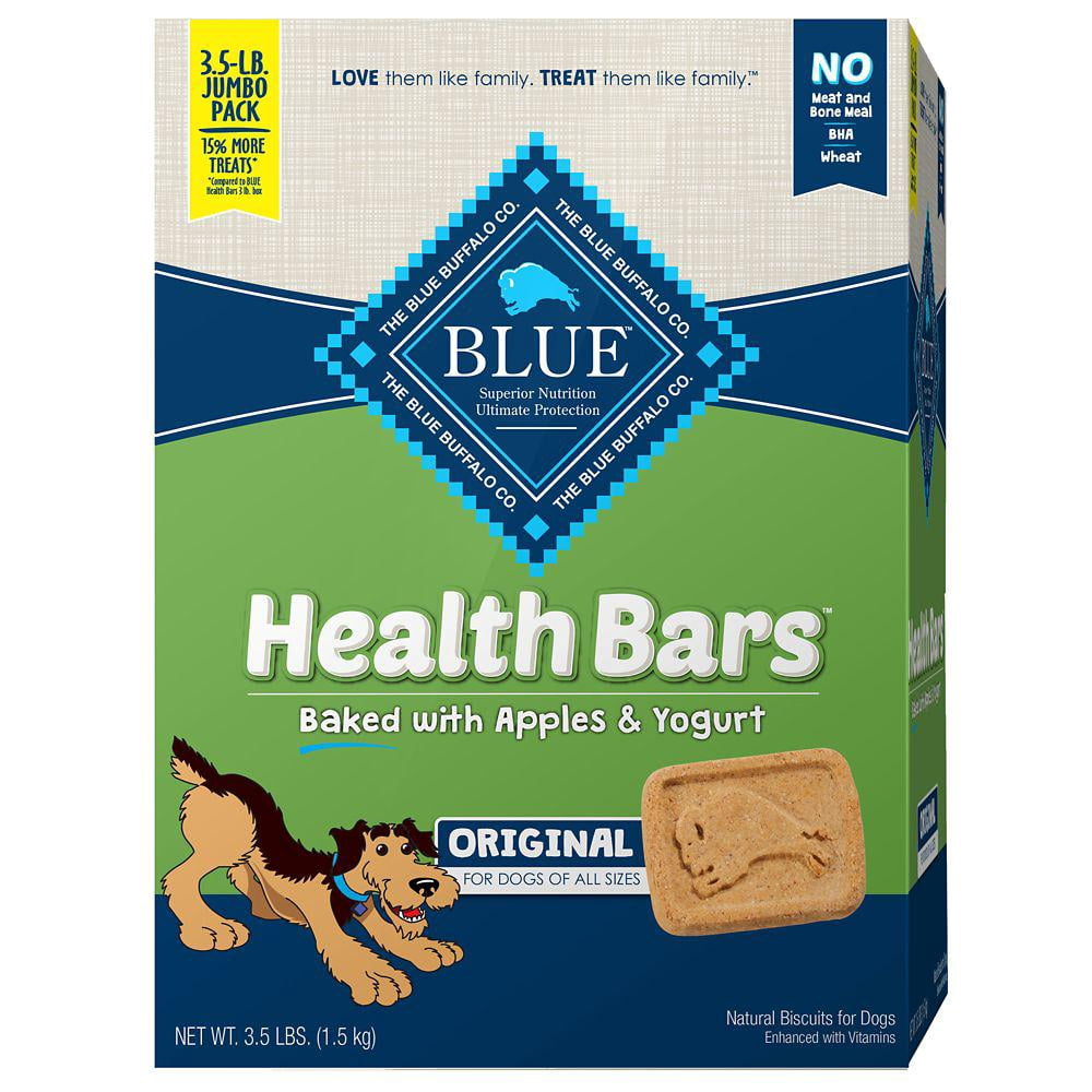 Blue Buffalo Health Bars Natural Crunchy Dog Treats Biscuits, Apple and ...