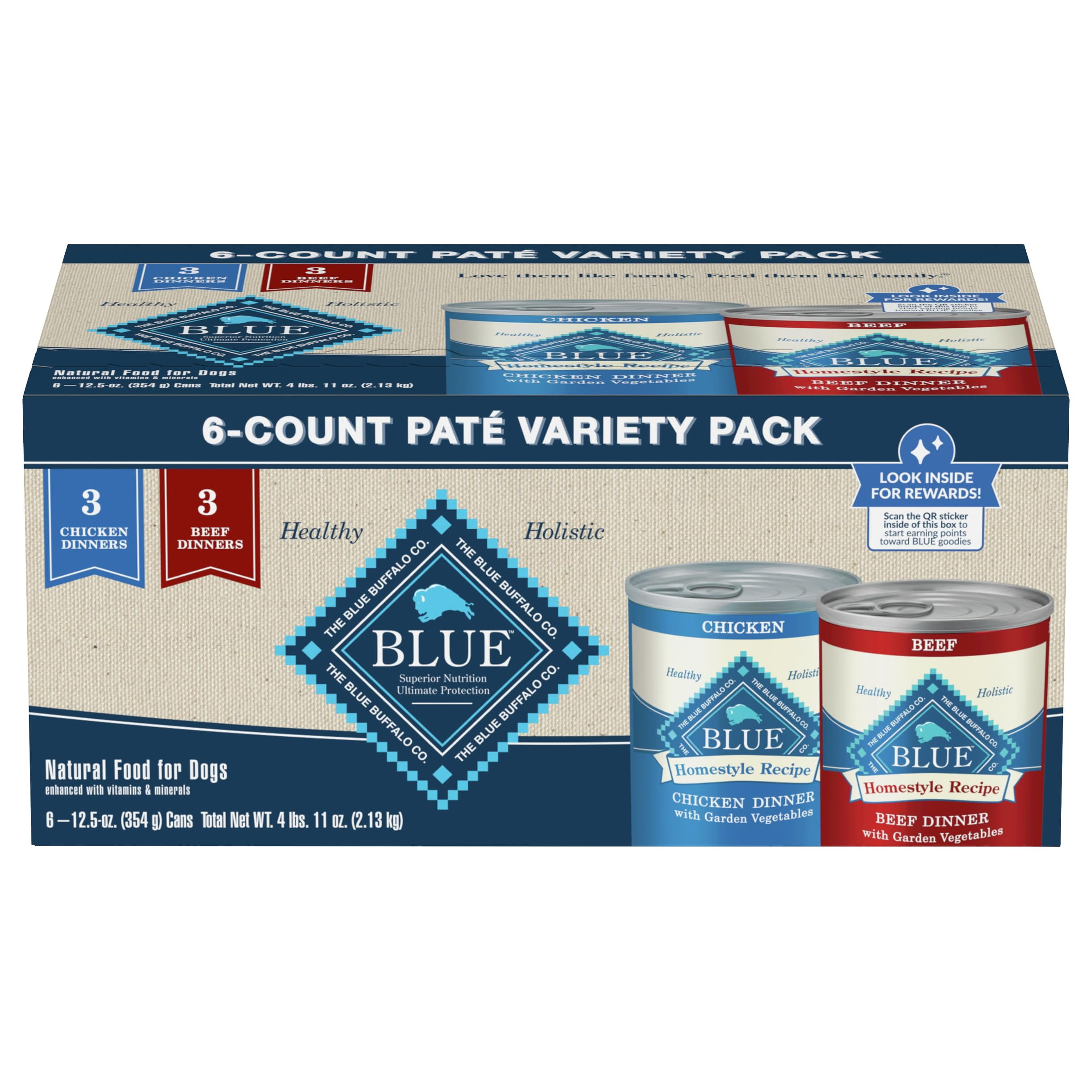 Blue Buffalo Homestyle Recipe Adult Wet Dog Food, Made with Natural ...