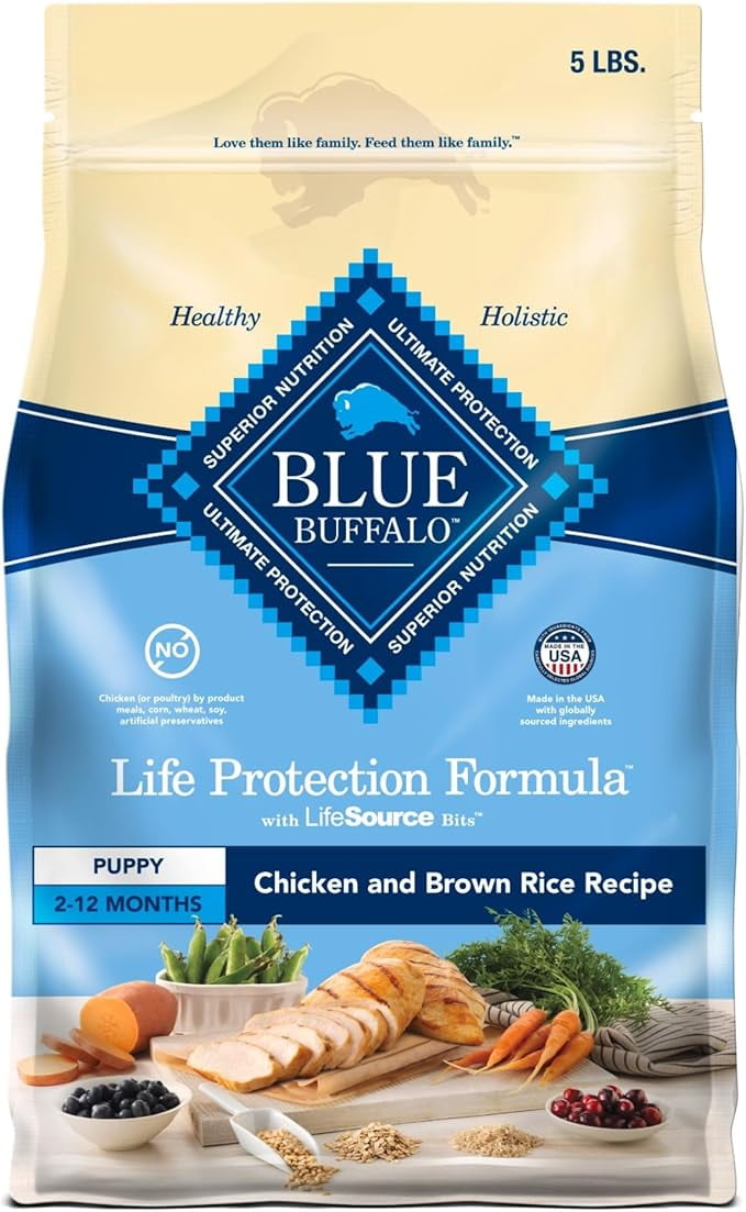 Blue Buffalo Life Protection Formula Puppy Dry Dog Food with DHA and ARA, Made with Natural ...