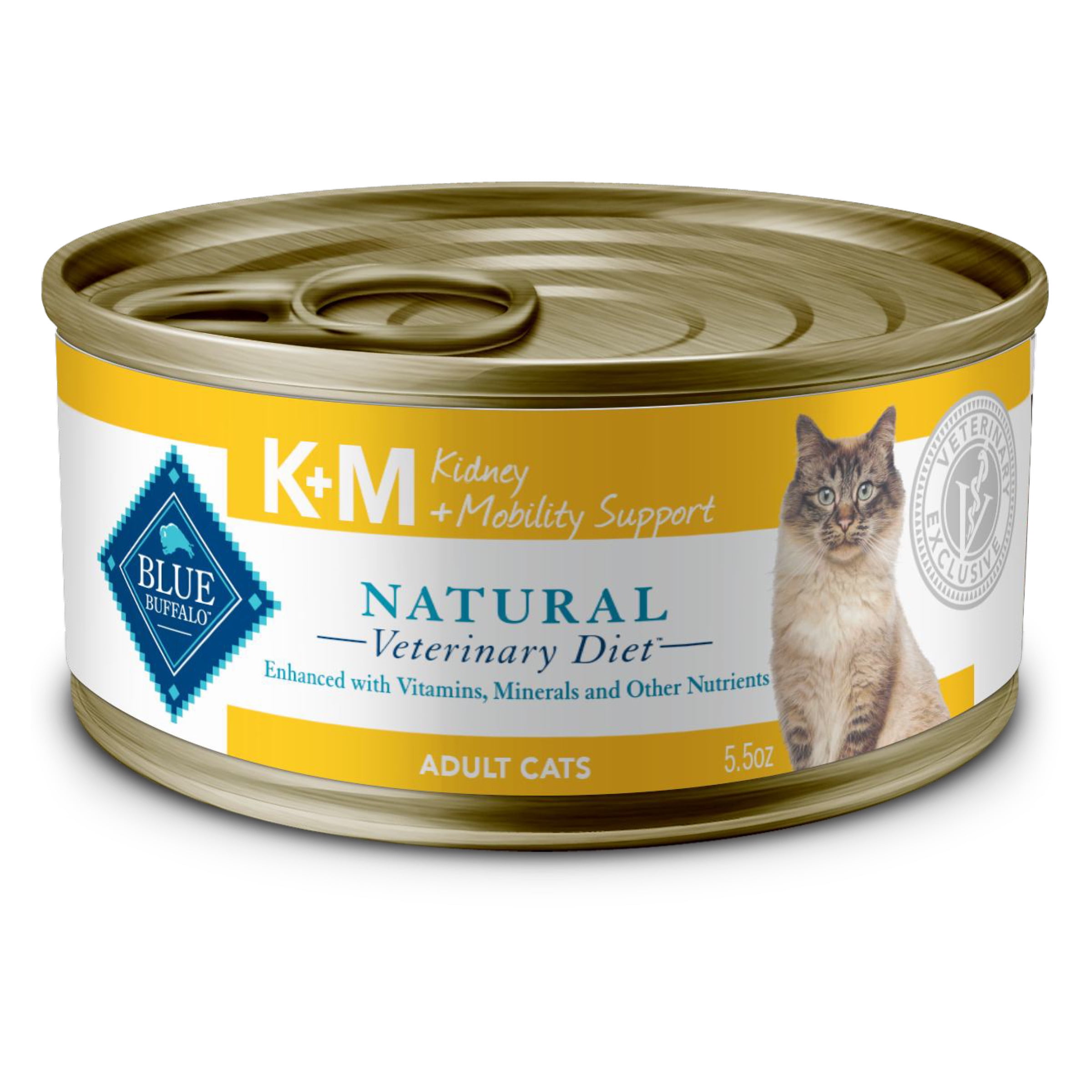 Blue Buffalo Natural Veterinary Diet K+M Kidney + Mobility Wet Cat Food ...