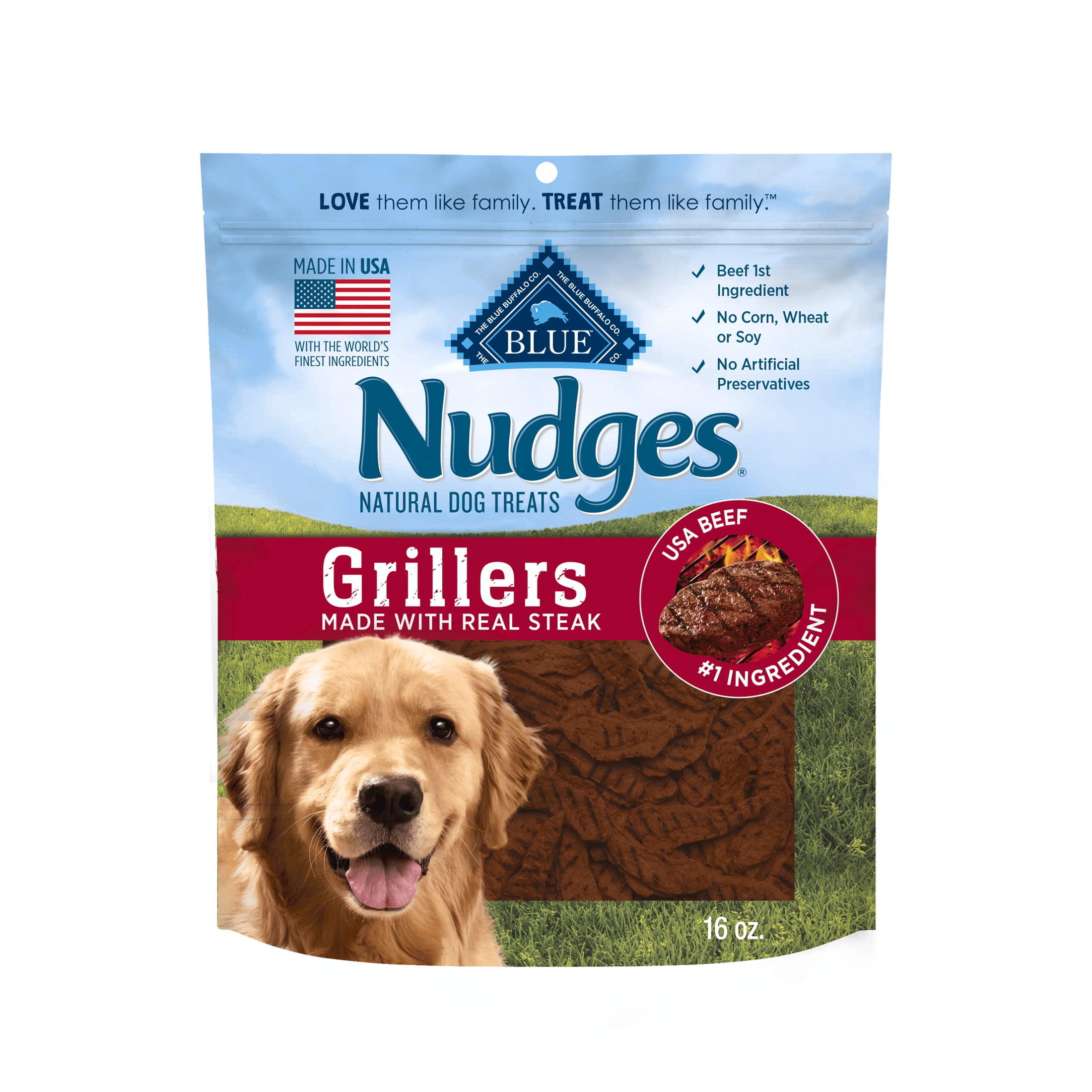 Blue Buffalo Soft & Tender Nudges Grillers Steak Flavor Natural Dog ...