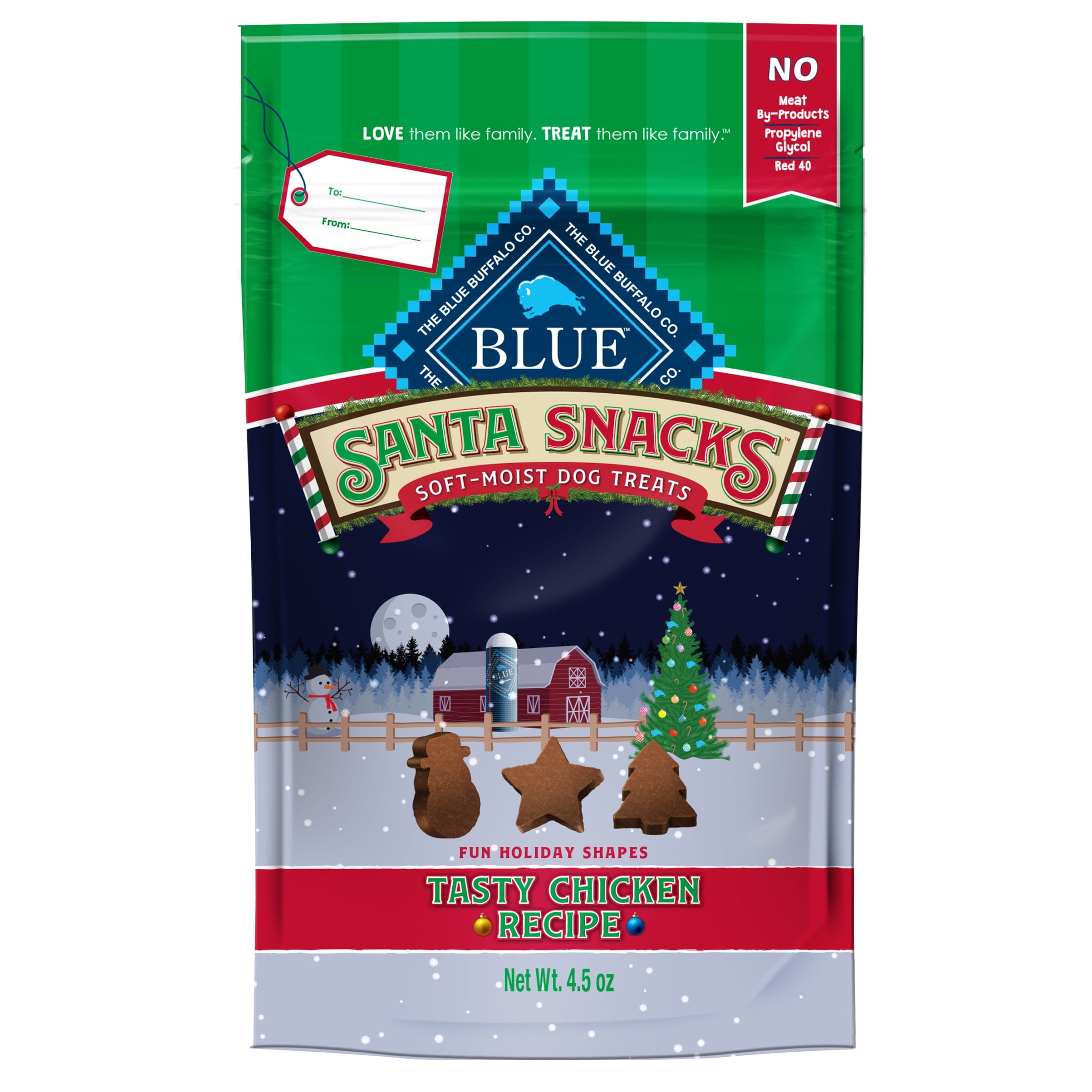 Blue Buffalo Santa Snacks Soft-Moist Dog Bits for Training, Chicken, 4. ...