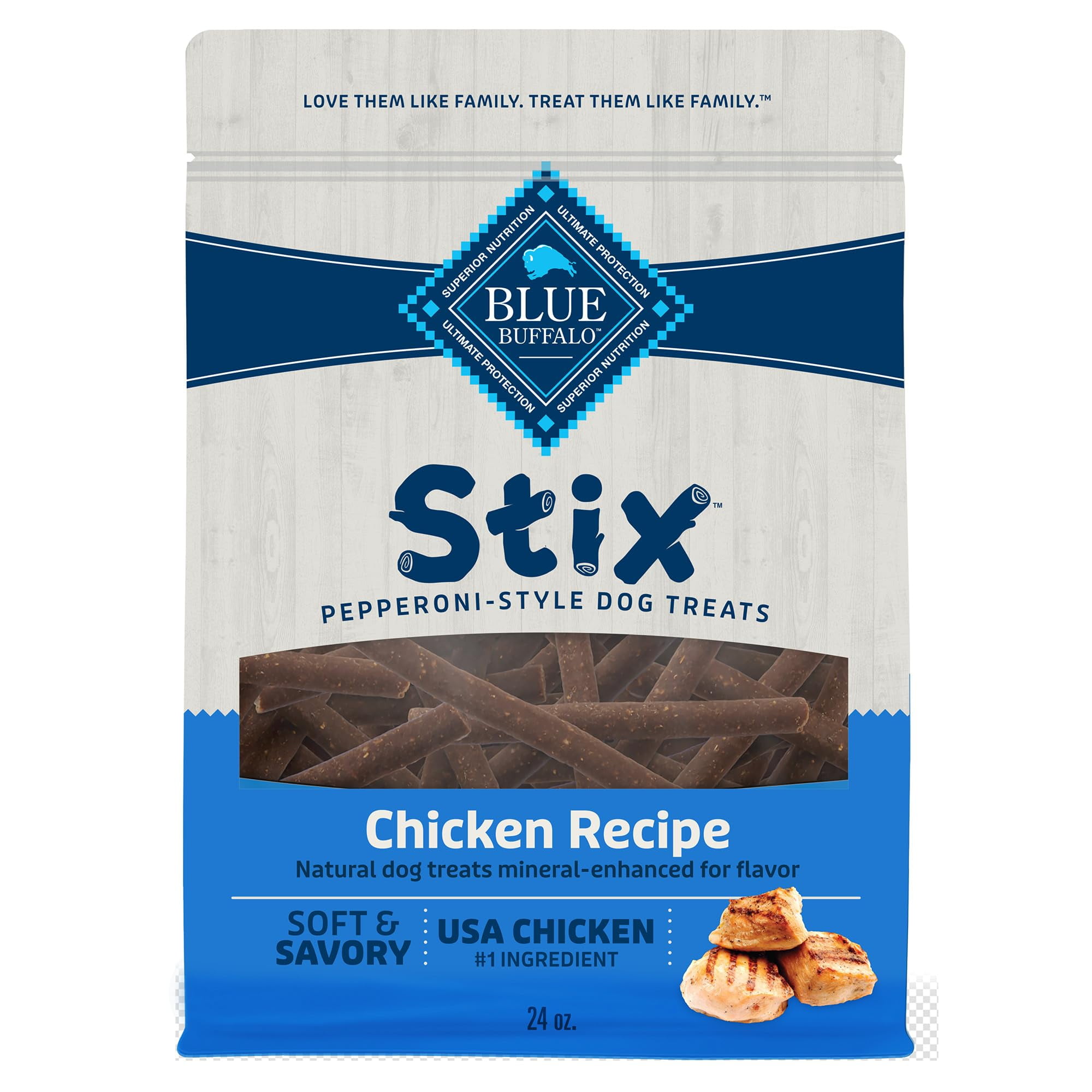 Blue Buffalo Stix Pepperoni-style DPF11 Dog Treats Made with Natural ...